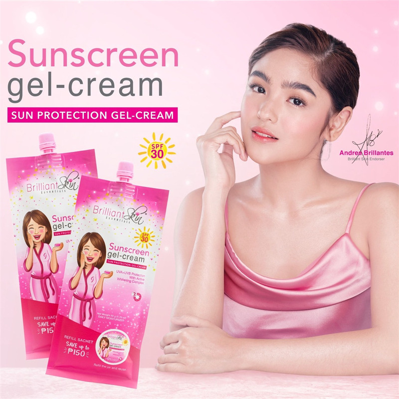 Orig BRILLIANT SKIN SUNBLOCK Sunscreen Gel Cream 50g | Shopee Philippines