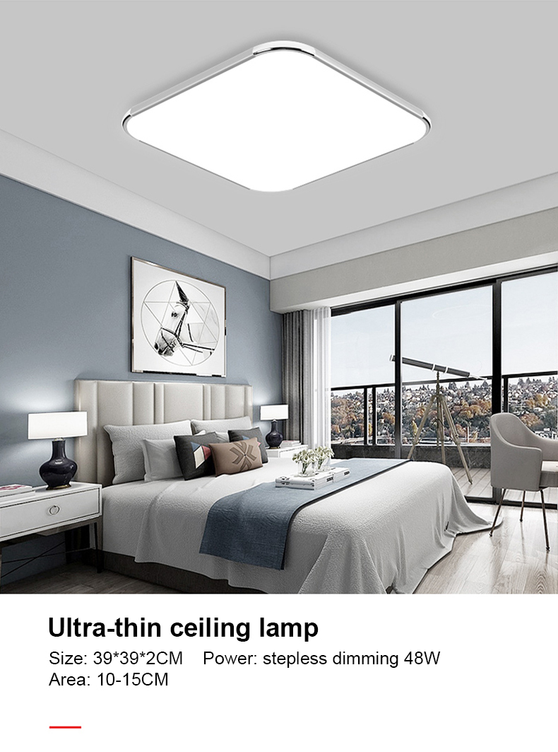 Cilicic Ceiling Light ultra-thin LED remote color changing Nordic ...