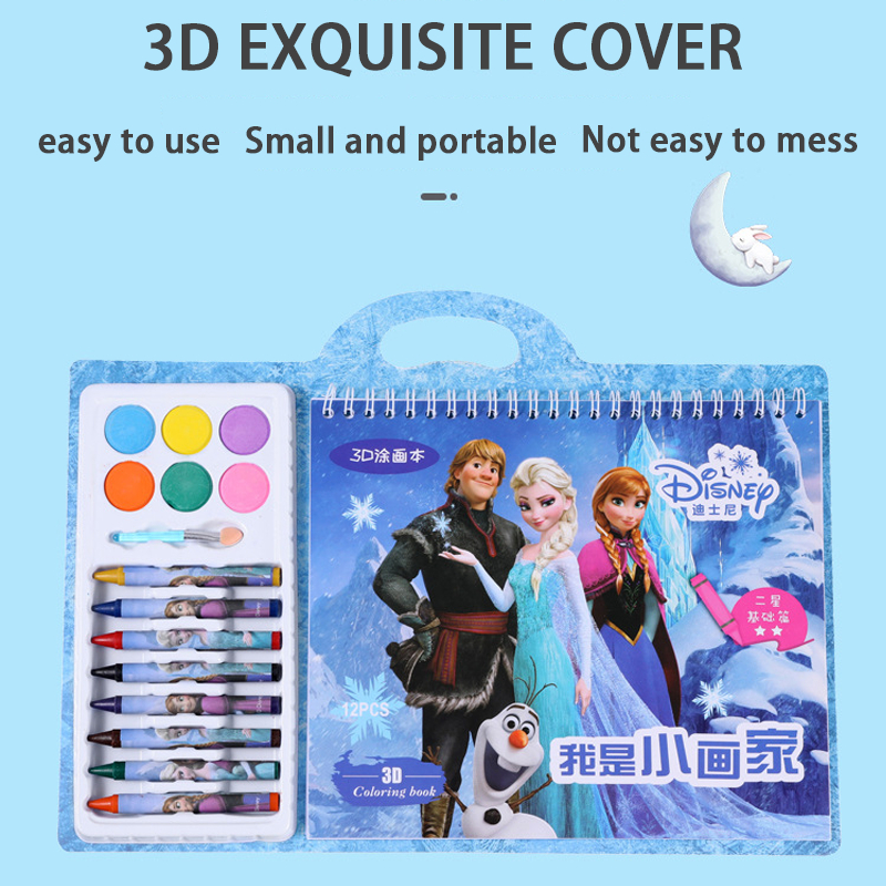 Coloring book set with crayons Drawing Book With 8 Crayons and ...