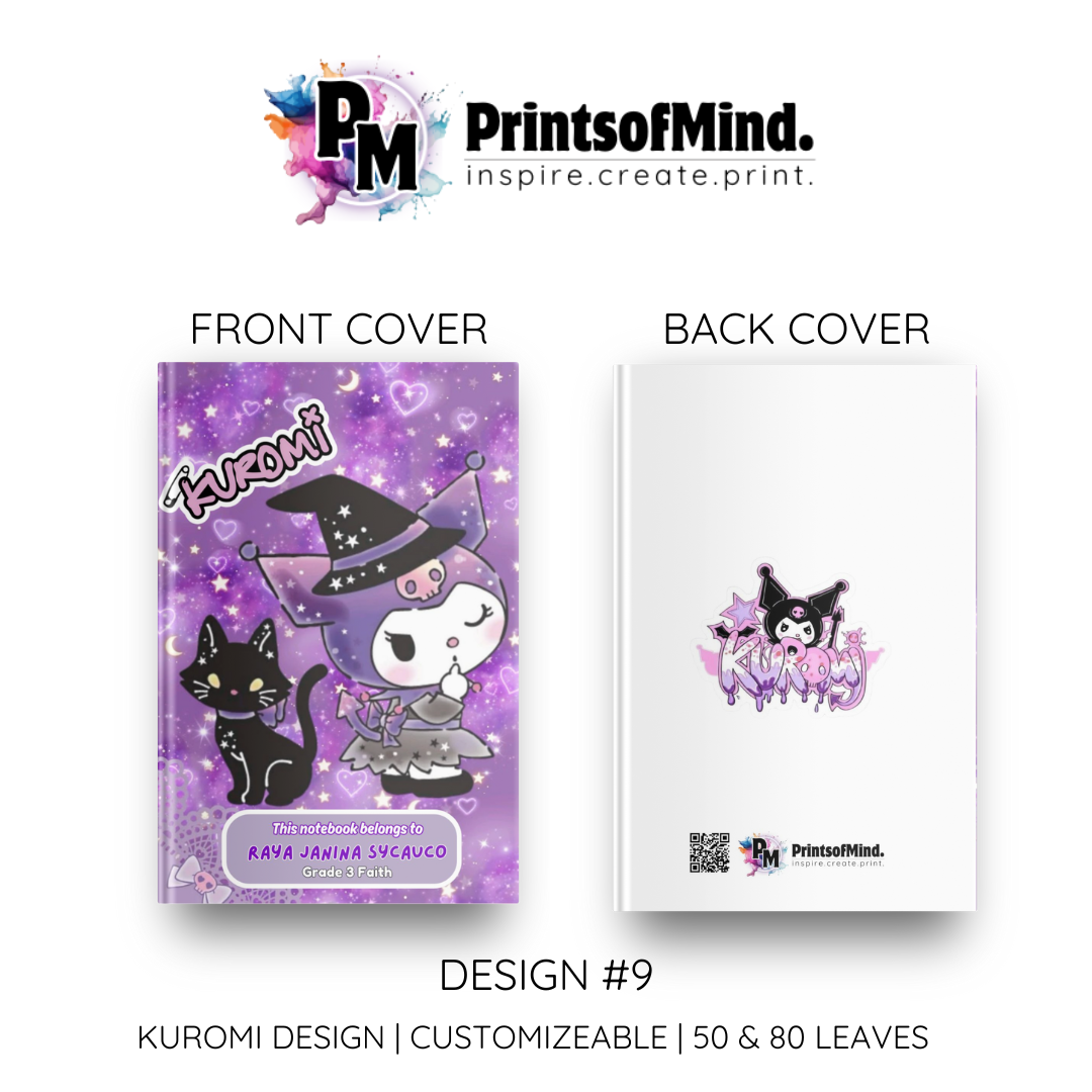 Kuromi Notebooks | Personalized Notebooks for kids | 5pcs per pack 50 ...
