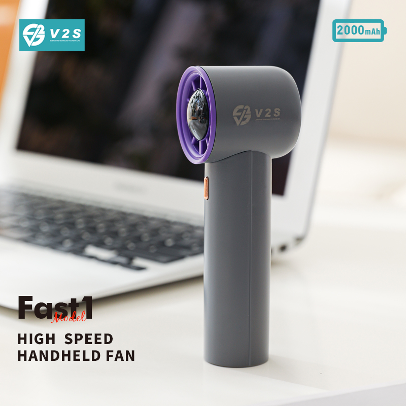 V2S Fast1 2000mAh Mini Fan 100 level Adjustable Portable Handheld Small ...