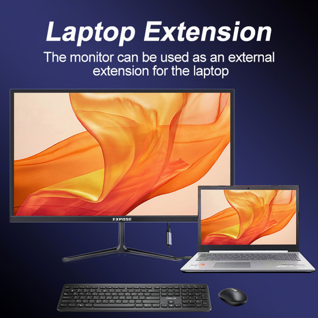Expose Gaming Monitor 19 / 22 / 24 / 27 inch FHD 1080P IPS 1MS 75HZ ...