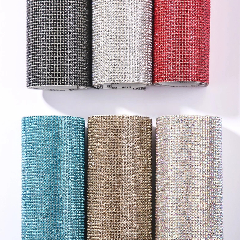 KM 12x20cm Self Adhesive Rhinestone Sticker Tape DIY Decoration Diamond ...
