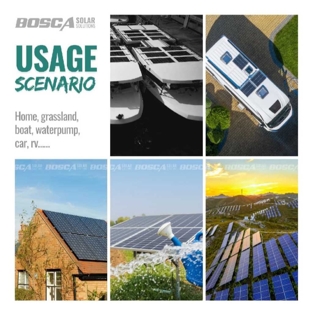 BOSCA Monocrystalline 156 Series Solar Panel 12V 120W - 450W Solar ...