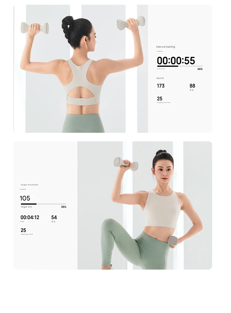 Xiaomi Smart Dumbbell Set 2kg with LED Display, Bluetooth Mi Home App ...