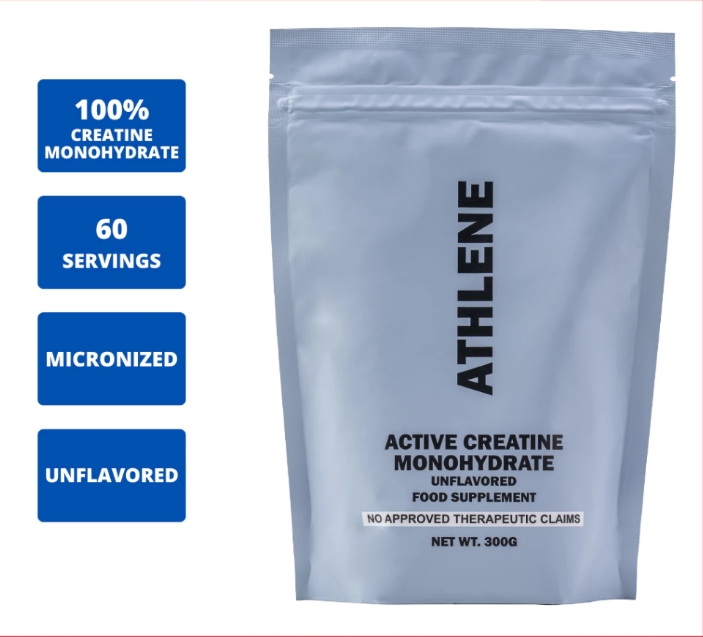 ATHLENE Creatine Monohydrate Powder 300g 60 Servings,Mu scle Growth ...
