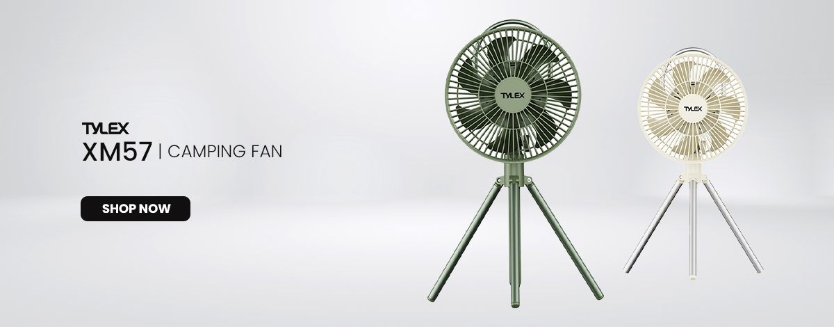 TYLEX XM57 Portable Camping Fan With Powerbank | Shopee Philippines