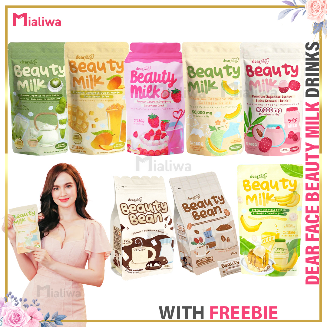 Dear Face Beauty Milk Strawberry Matcha Latte Melon Banana Mango Lychee ...