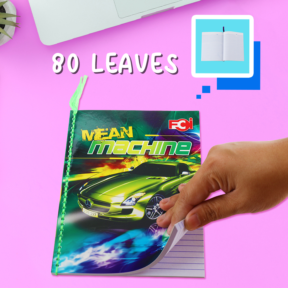 FCI SPIRAL NOTEBOOK WITH YARN (YARN NTBK) ASSORTED DESIGN 80leaves ...