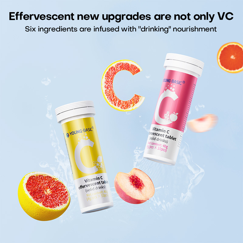 9 Young Basic Vitamin C Effervescent Tablet Ascorbic Acid Dietary ...