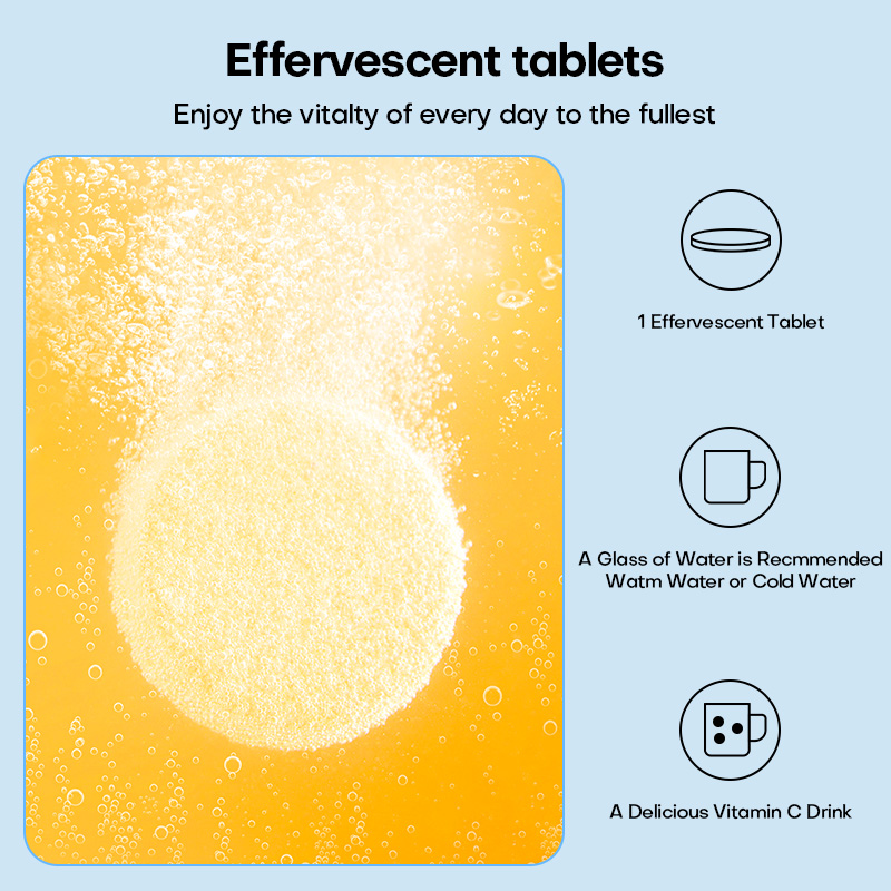 9 Young Basic Vitamin C Effervescent Tablet Ascorbic Acid Dietary ...