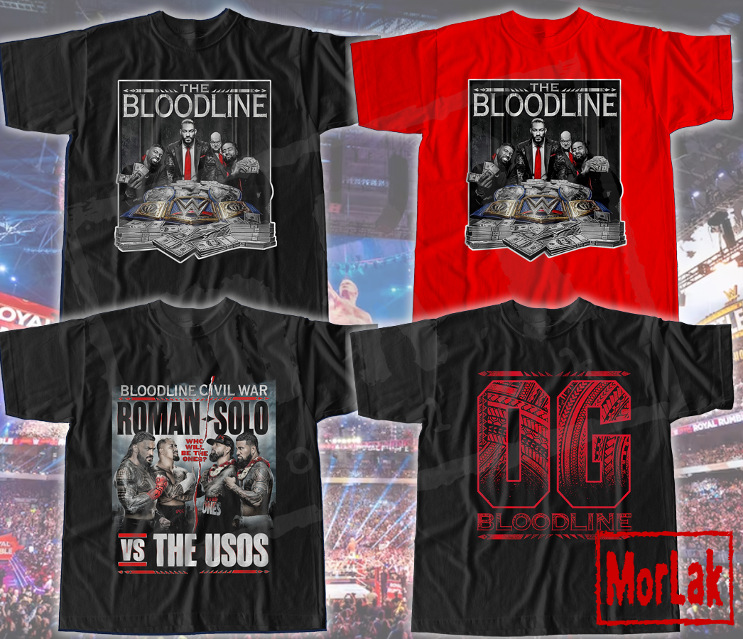 WWE Team The Bloodline Collection" Big Graphic Unisex Shirt | Shopee ...
