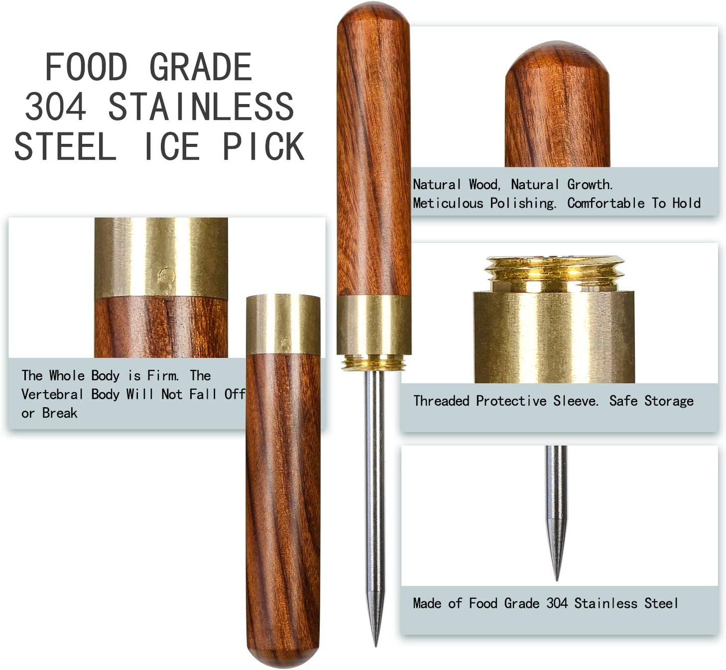 Portable Titanium Ice Pick for Ice Pick Stainless Steel Breaking Ice ...