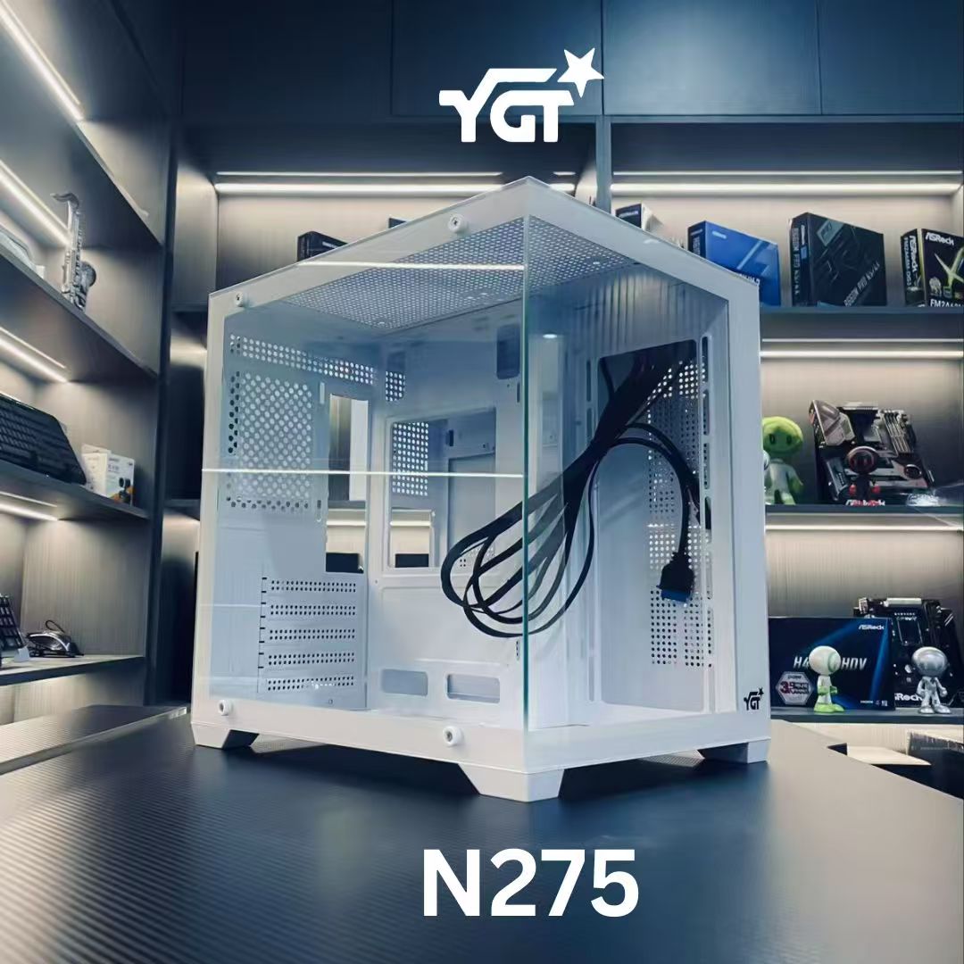 YGT Gaming Case With Tempered Glass Seaview Palace Micro ATX Desktop PC ...