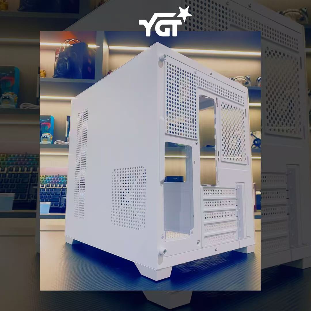 YGT Gaming Case With Tempered Glass Seaview Palace Micro ATX Desktop PC ...