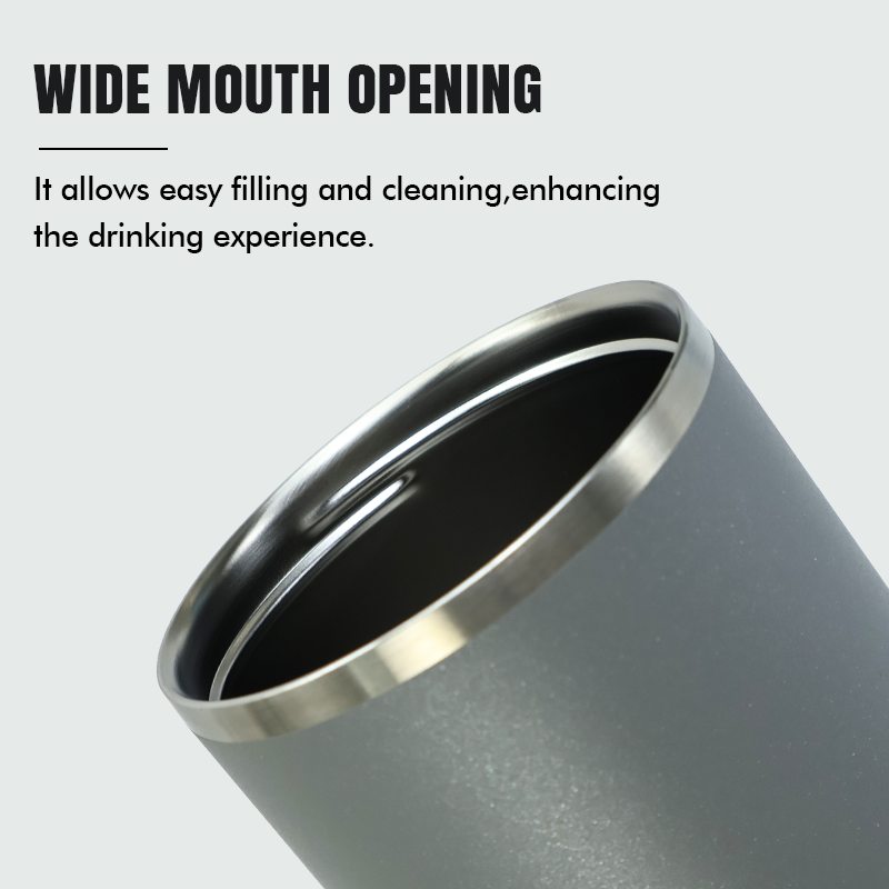 Tyeso 600ml/750ml Vacuum Insulated Tumbler Flat Lid Stainless Steel Water Bottle Hot & Cold ...