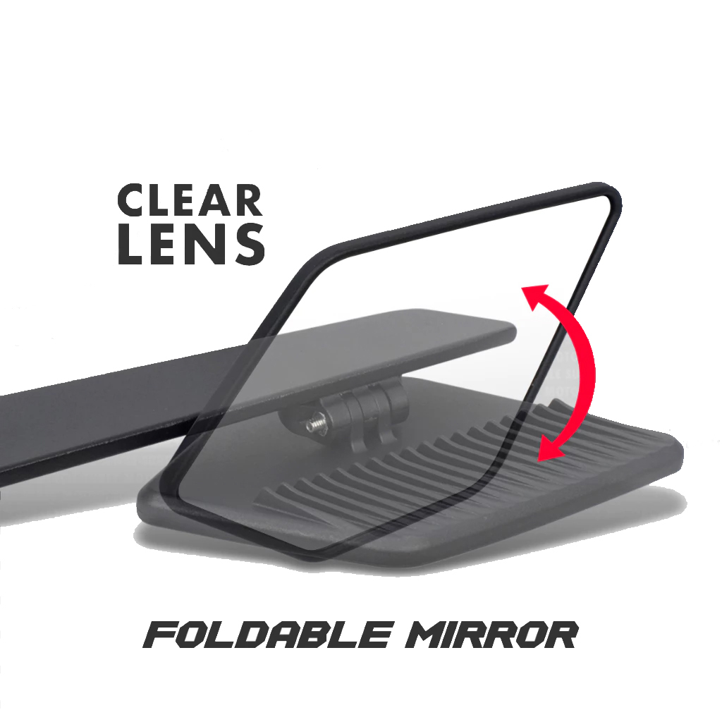 Full Alloy Wind Wing Rotating Side Mirror V5 Universal Stem 14*8Cm Wide ...