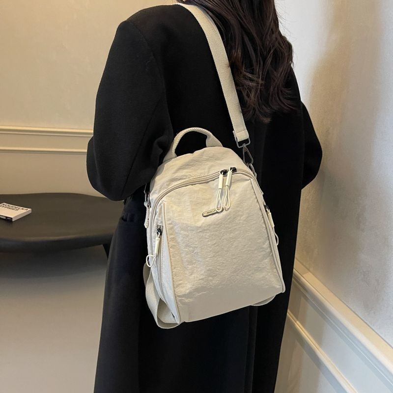 New Women's Backpack Casual Fashion Small Bag Travel Solid Color ...