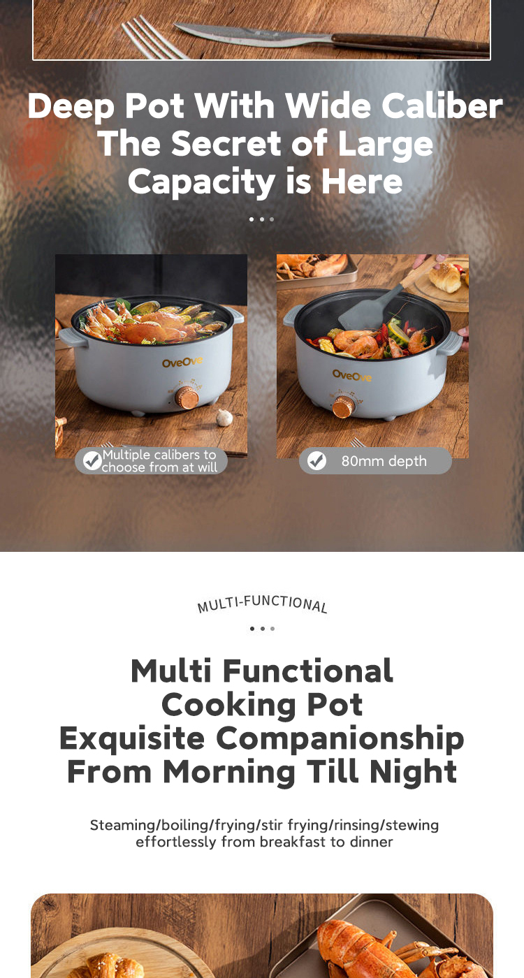 DAERRYS Multifunctional 5L Electric Cooker With Steamer Multicooker ...