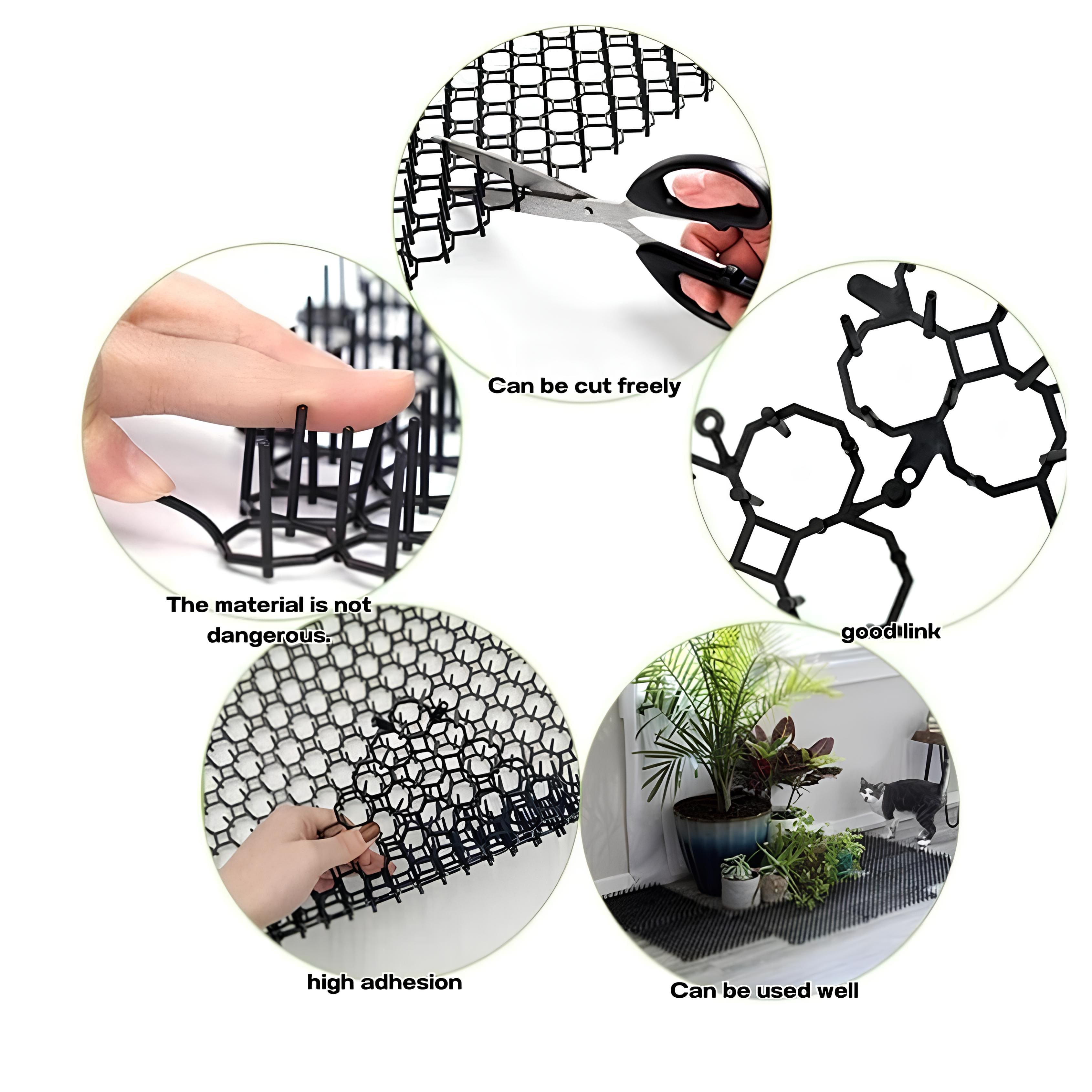 Cat Scat Mat Anti-Cat and Pest Plastic Prickle Strip Cat Repellent Pad ...