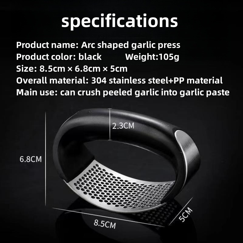 Manual Stainless Steel Garlic Press Rocker Garlic Mincer Crusher and ...