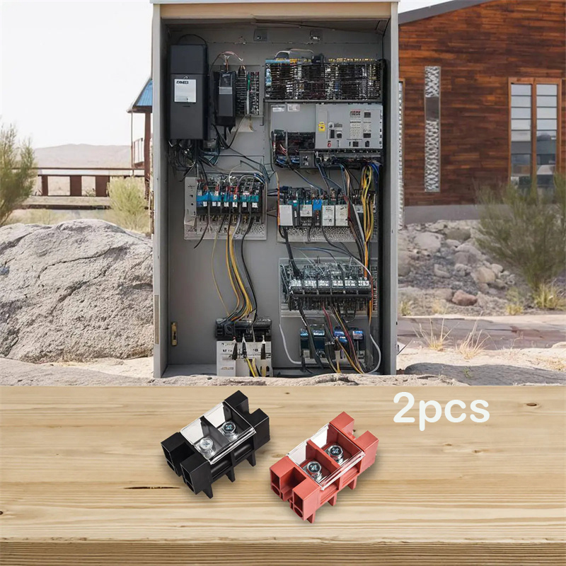 High Current PBT Terminal Block Transparent Cover Flame Retardant for ...