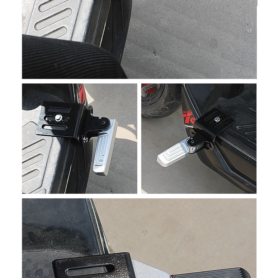 2pcs Universal Footstep Motorcycle Folding Pedal Foot Anti-Slip Hanging ...