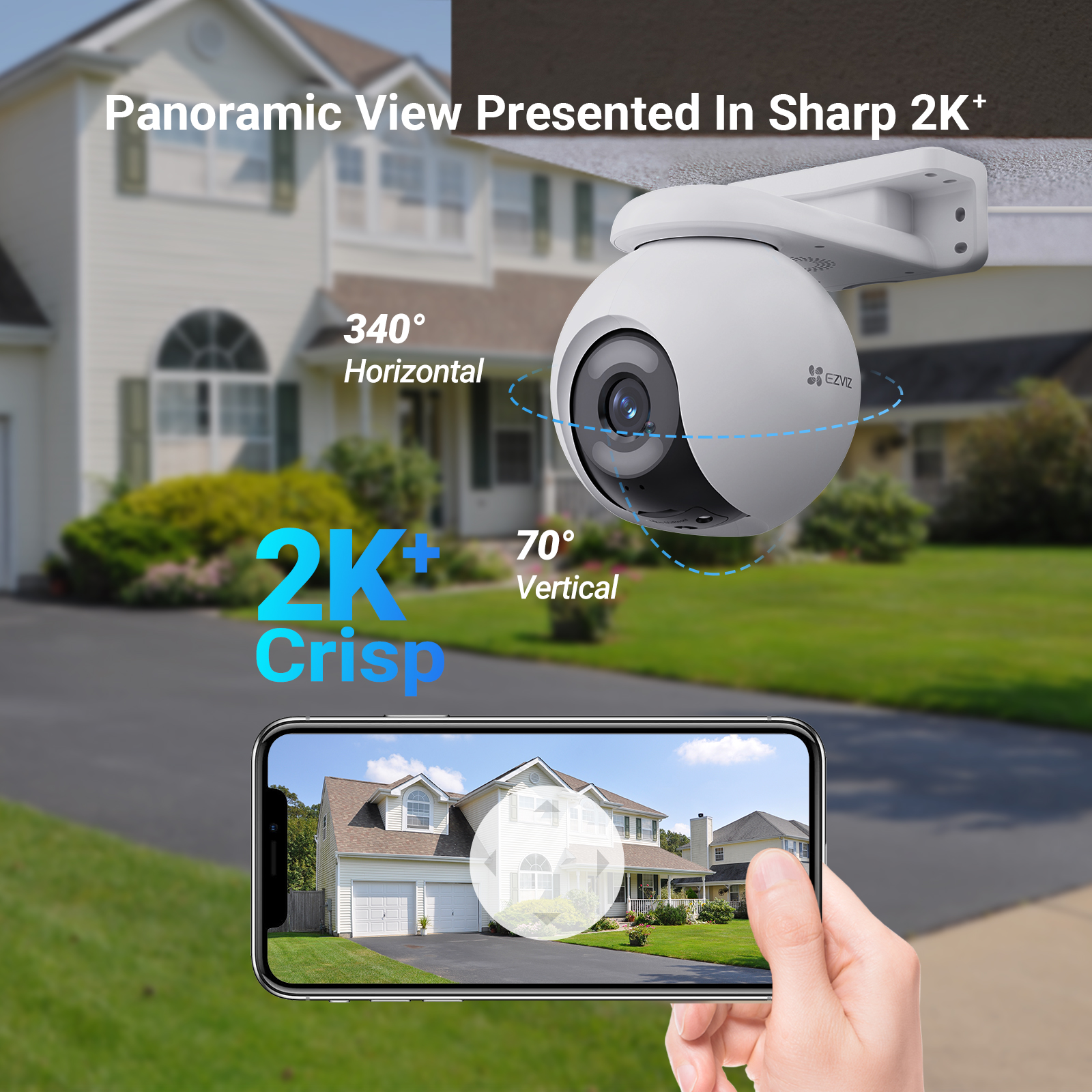 EZVIZ H8x 2K+/4mp Pan & Tilt Outdoor Waterproof Wi-Fi Camera Colorfull ...