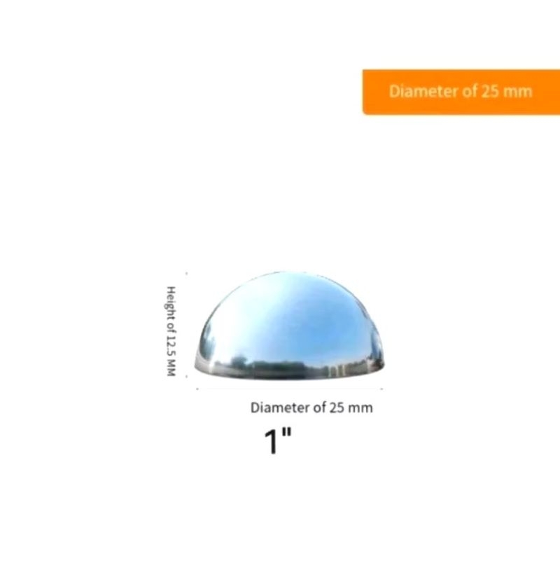 304 STAINLESS Half Sphere Stainless Round Tube End Cap Stainless Half ...