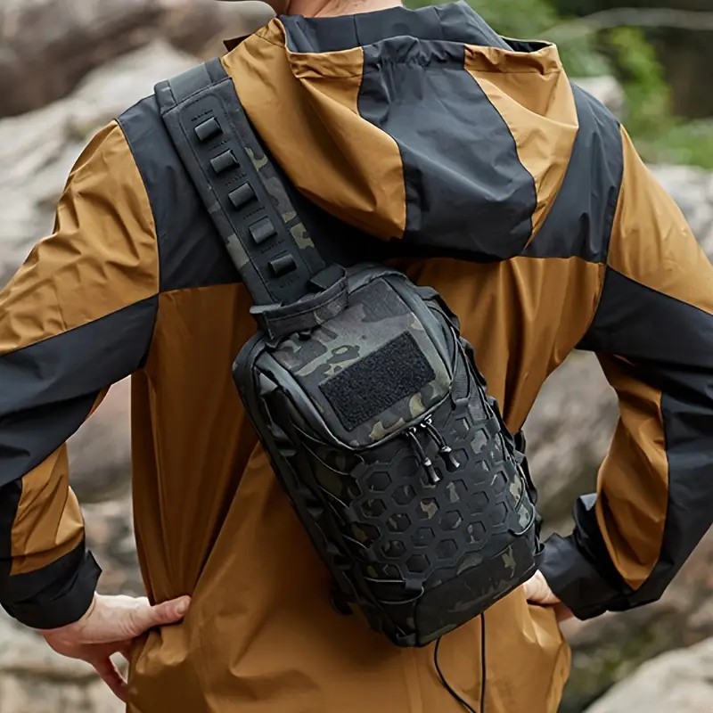 Outdoor Camouflage Sling Chest Bag Waterproof Large Capacity Crossbody ...