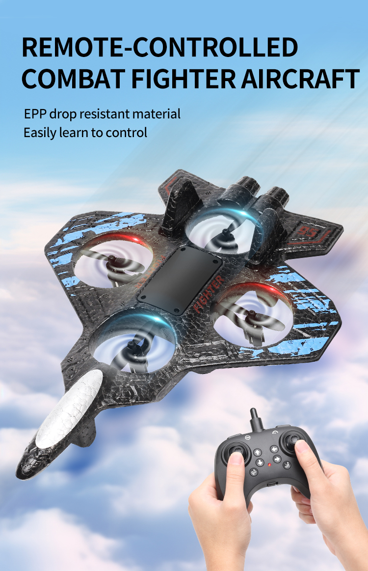 Remote Control Fighter Aircraft Toys Foam Helicopter Drone Children's ...