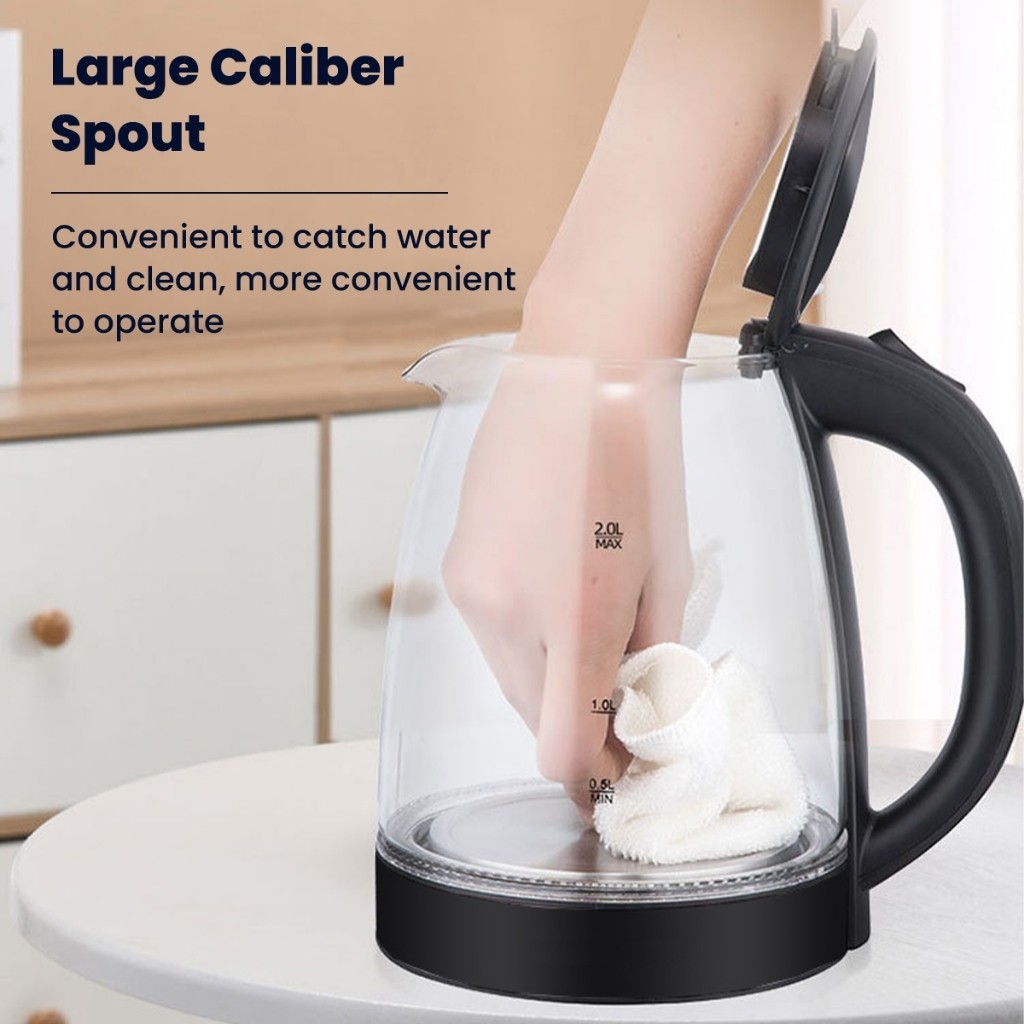 Electric Kettle 2L 1500W High Power Fast Heating Home Anti Scalding ...