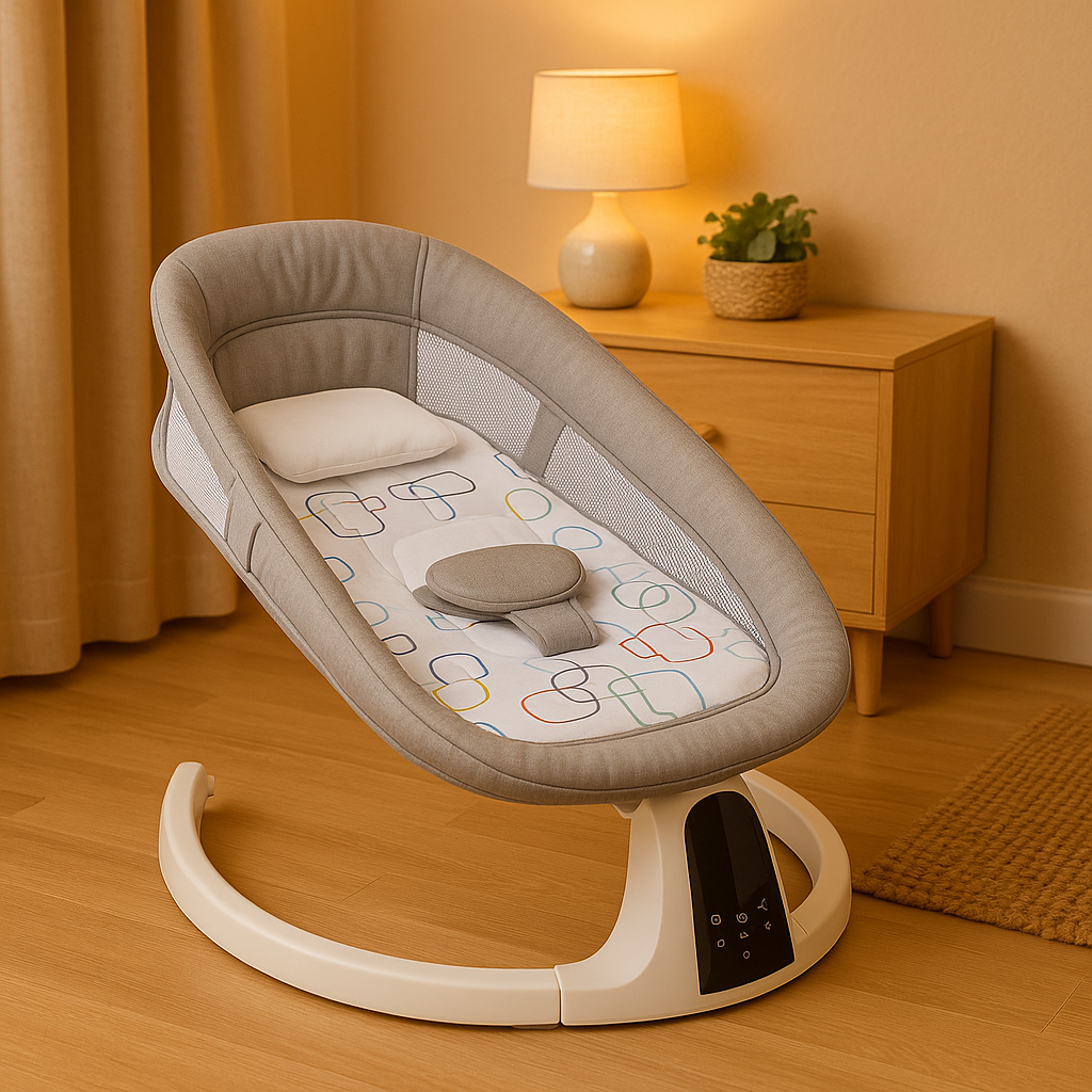 Baby Electric Rocking Chair 5-Speed Bluetooth Music Adjustable Recline ...