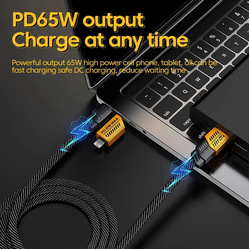 JX 4 in 1 USB PD 65W 27W Fast Charging dual C-type data cable multi ...