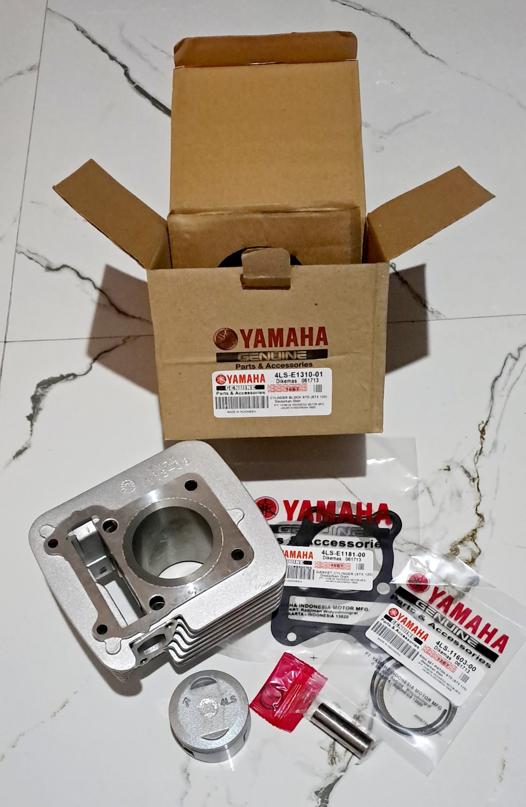 YAMAHA STX 125 CYLINDER BLOCK SET STD CHROME BORE PARTS 4LSE131001 ...