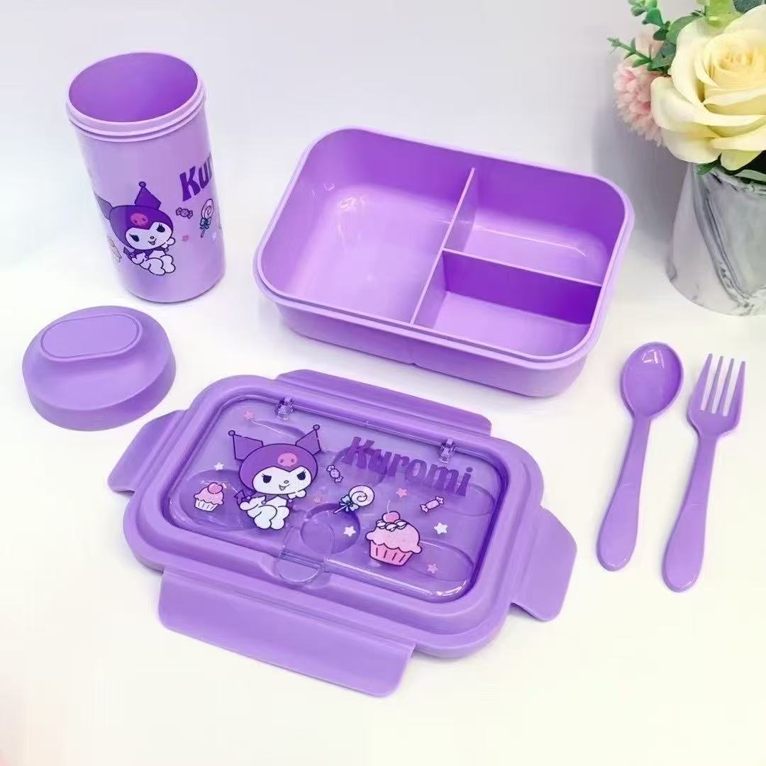 Cartoon character lunch box with tumbler set lunch box for kids ...