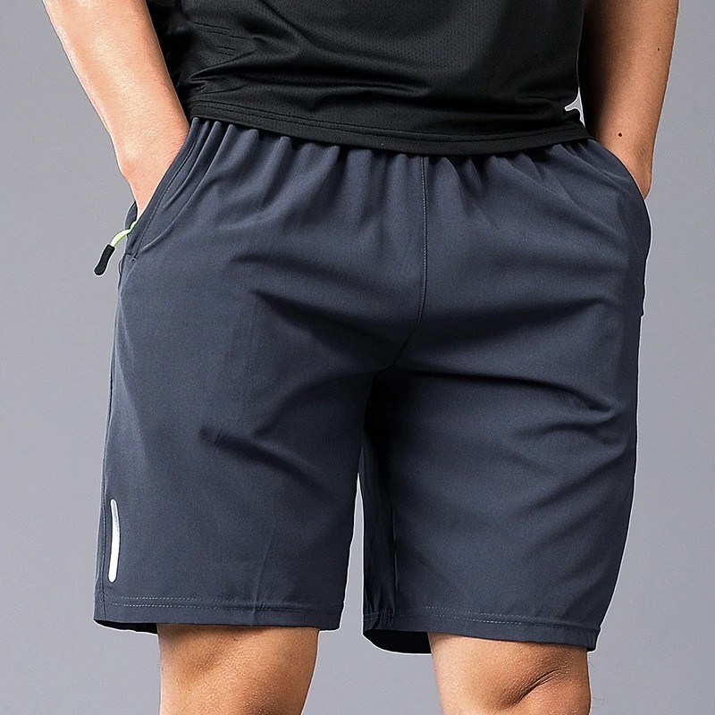【Buy 1 get 1 】Men's shorts 2 pocket with zipper ice silk shorts ...