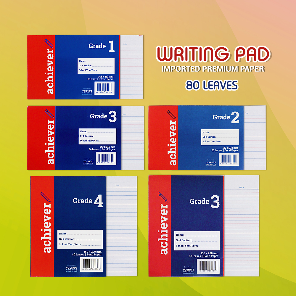 ACHIEVER Writing Pad pad For Grade1 Grade 2 Grade 3,3v Grade 4 and ...