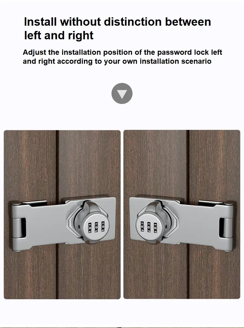 Door lock with password heavy duty inside safety door lock latch with free screws smart ref lock ...