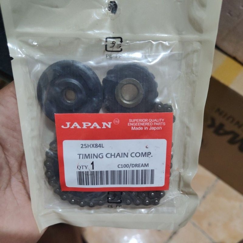 TIMING CHAIN COMP. for XRM110 90L/WAVE100R 88L/C100 DREAM 84L W/ROLLOER ...