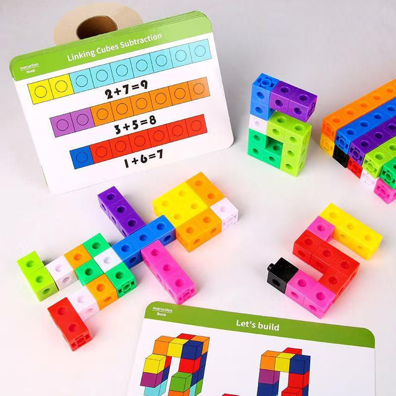 100pcs 2CM Math Linking Cubes Blocks Snap Cube Links Numberblocks Cubes ...