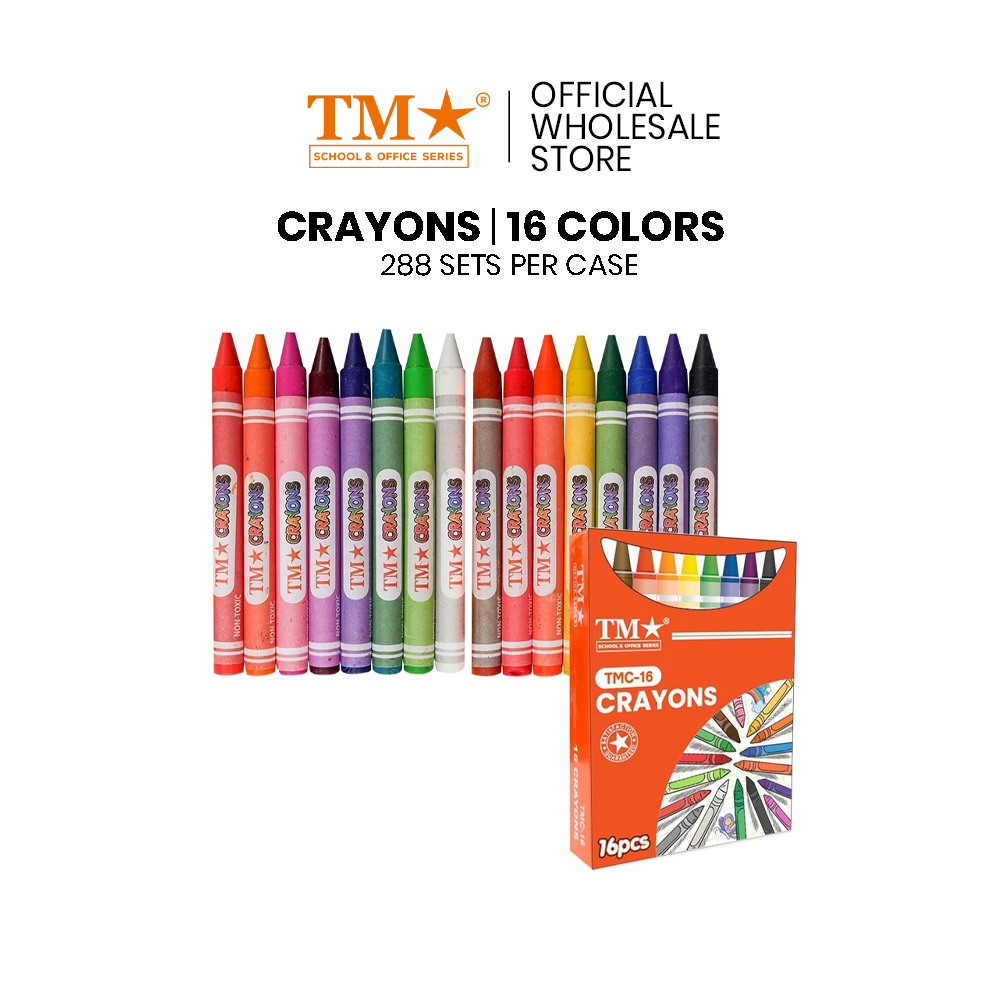 TM | 288 sets Crayons 16 Colors (TMC-16) | Shopee Philippines