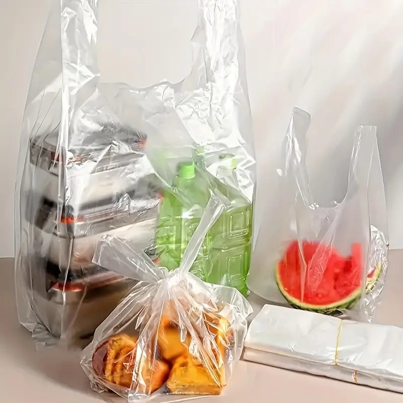 50pcs Per Pack Transparent Packaging Bag Plastic Sando Bag White Bag ...