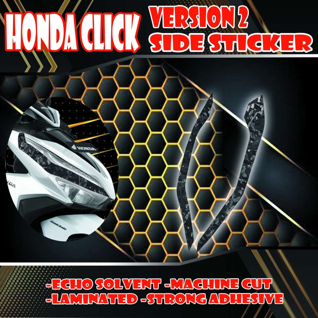 HONDA CLICK NEW SIDE STICKERS FOR VERSION 2 MOTORCYCLE PANG TAKIP NG ...