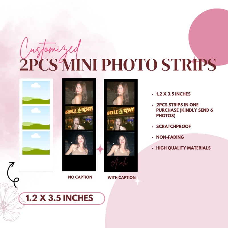 10pcs MINI PHOTO STRIPS + FREEBIES | CUSTOMIZED PICTURES | HIGH QUALITY ...