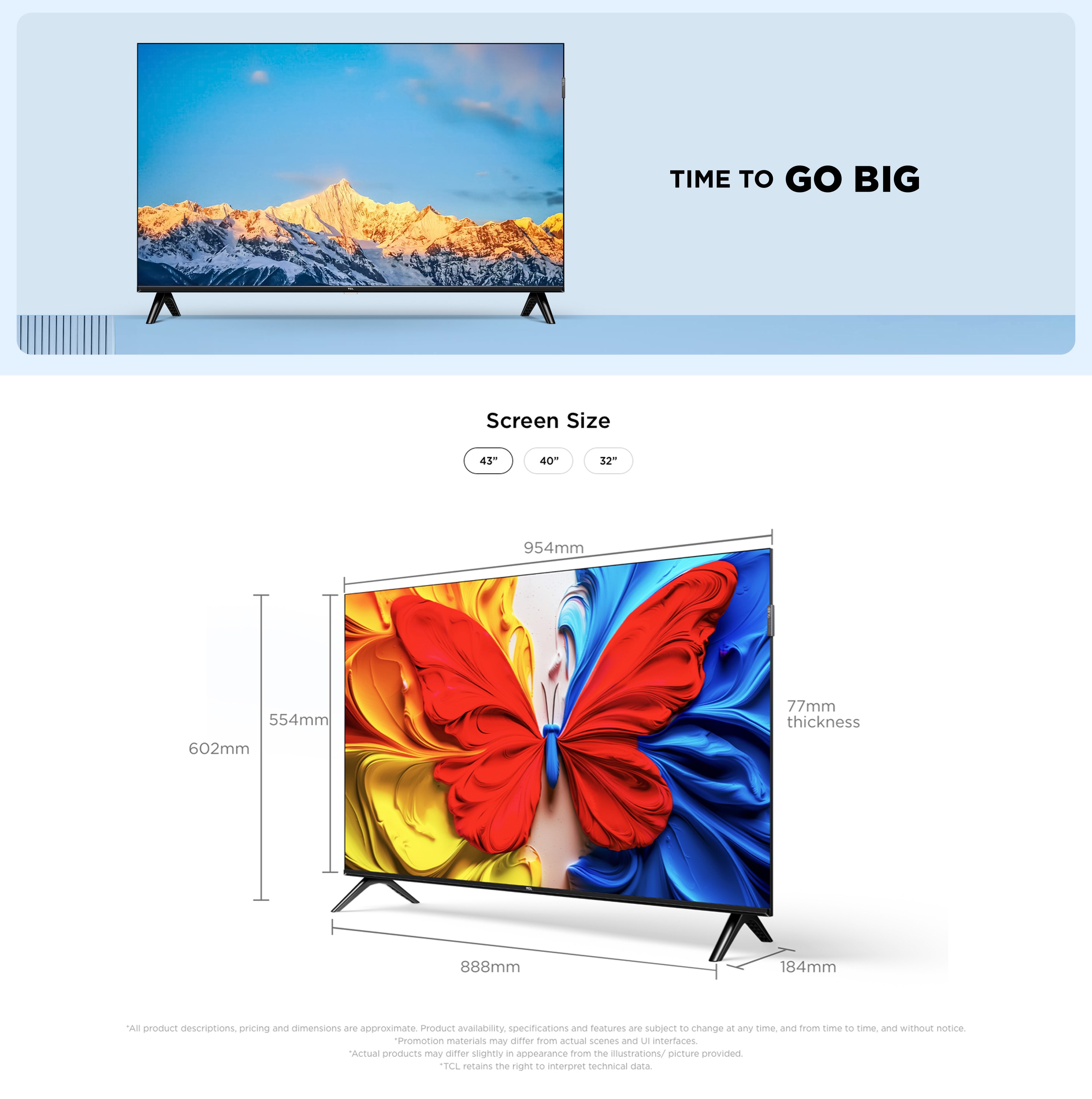 TCL Smart Android 2K FHD QLED Google TV S5K, HDR, Dolby Audio, Google ...