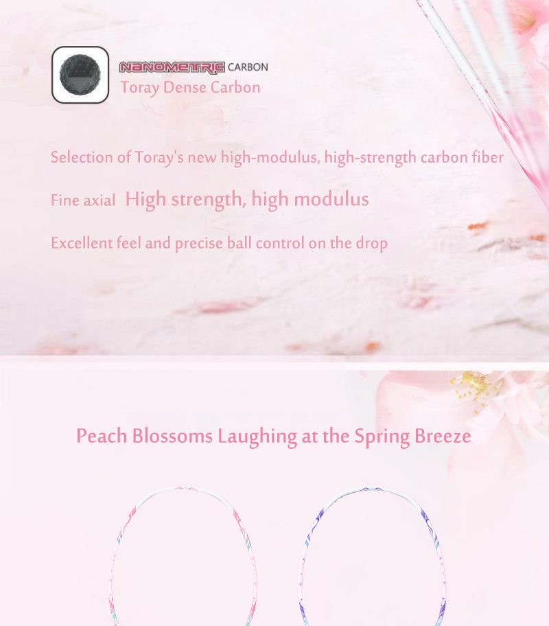 ALP New Cherry 4U 25LBS Badminton Racket 100% Full Carbon Fiber ...