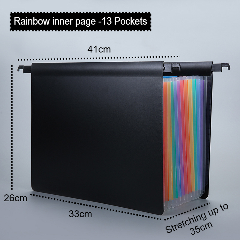 Hanging Expanding File Folder 13/25 Pockets Desk Paper Document ...