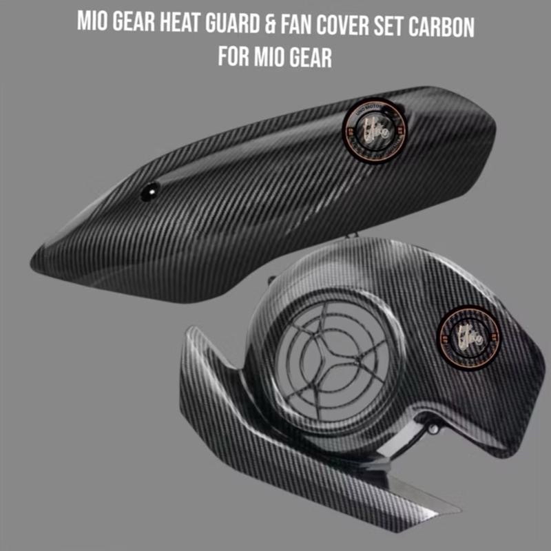 MIO GEAR-FAN COVER & HEAT GUARD CARBON (MIO GEAR) | Shopee Philippines