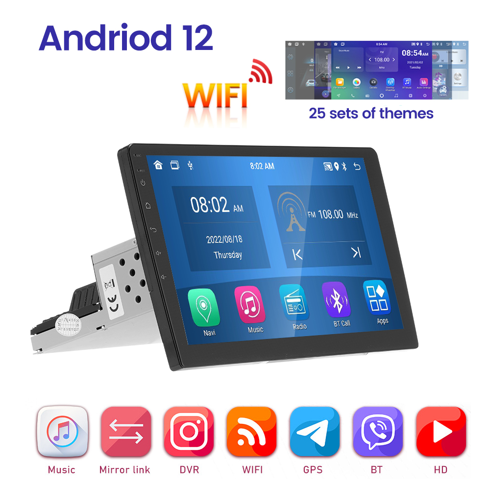 GEARELEC 9/10 Inch Android Head Unit 1DIN Android Car Radio Touch ...